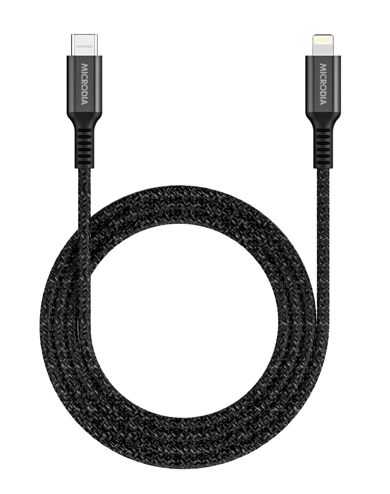 MICRODIA ExeCable™ Tweed PD60W USB-C to Lightning Cable 2.6m - Charcoa ...